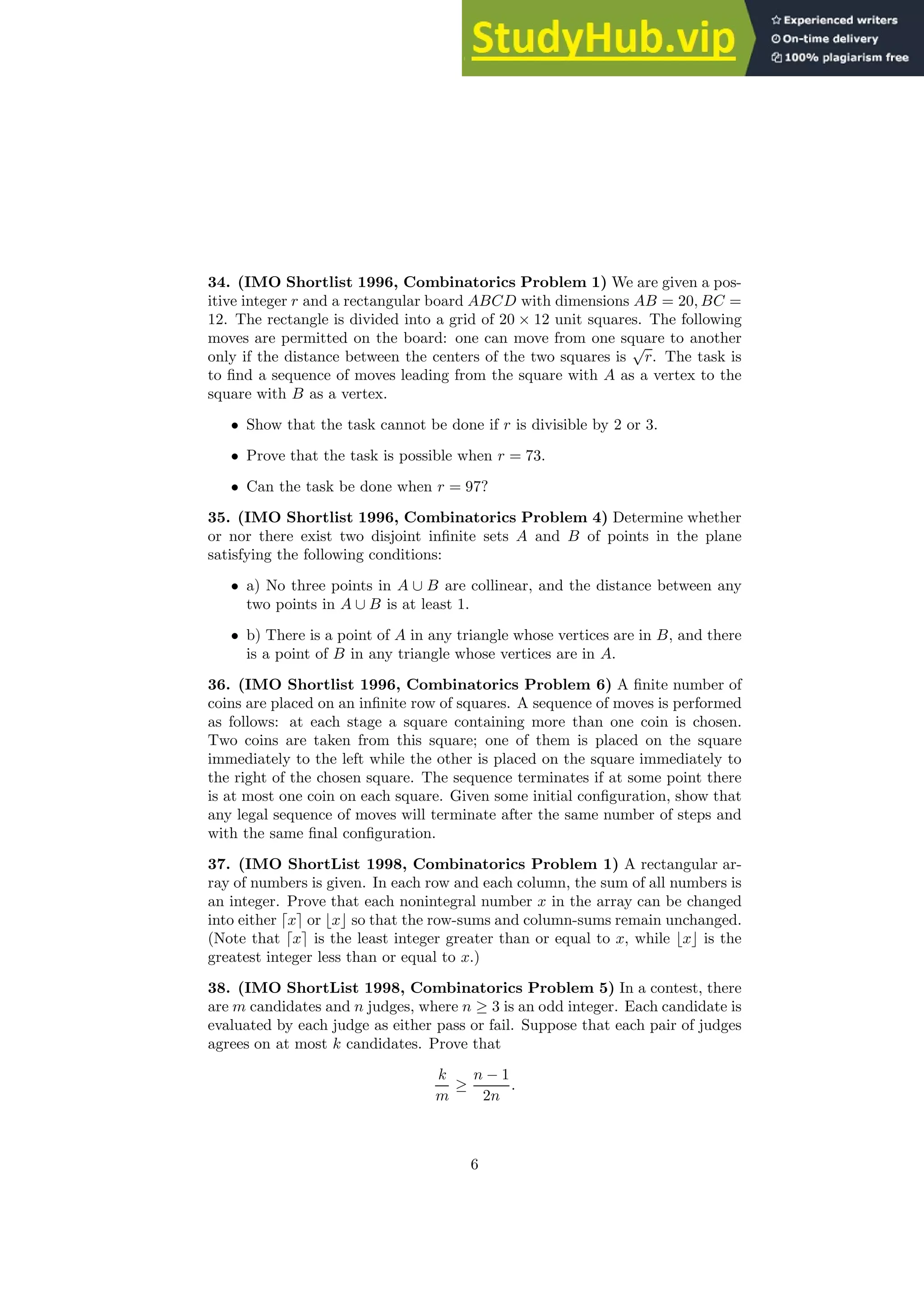 100 Combinatorics Problems With Solutions Pdf