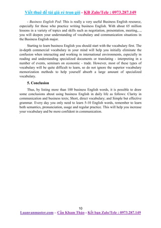 100 Common Business English Vocabularies And Their Usages.docx
