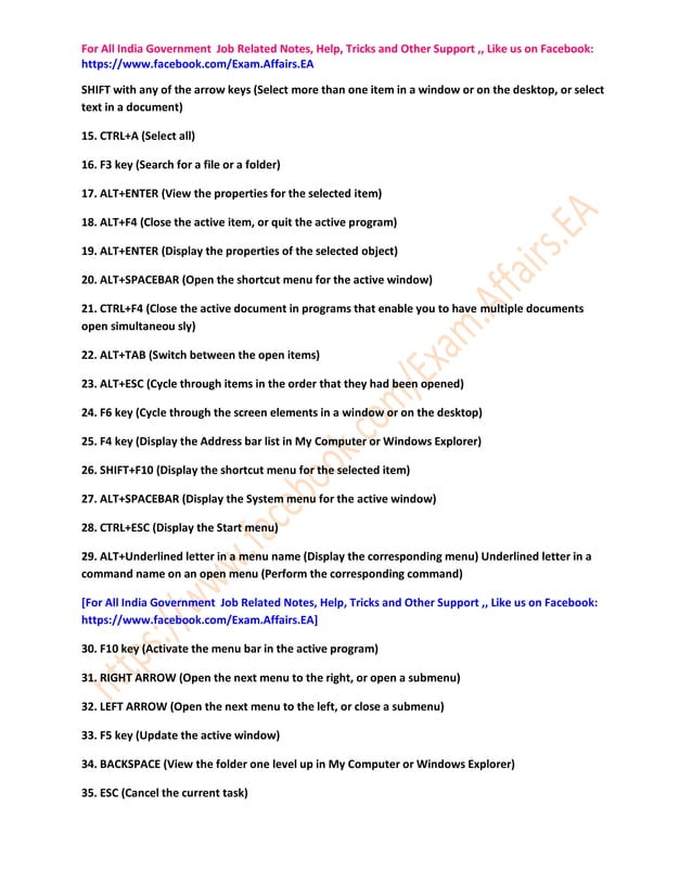 100 computer keyboard shortcut tips | PDF