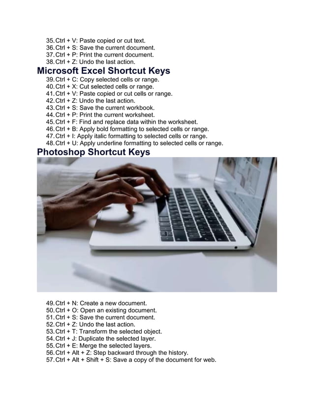 100 Computer Shortcut Keys to Work Faster.docx