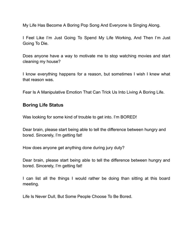 100 Crazy Boring Life Quotes _ Boring Life Status.pdf