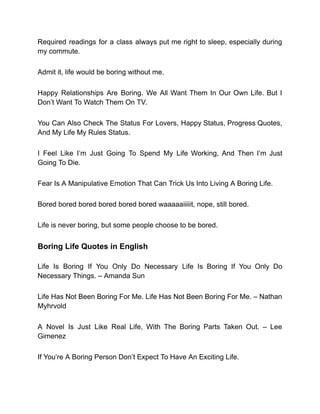 100 Crazy Boring Life Quotes _ Boring Life Status.pdf