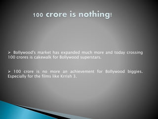 100 crore tag in indian cinema | PPT