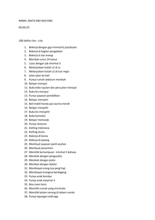 100 daftar cita | PDF