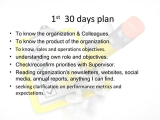100 day actin plan for interview | PPT
