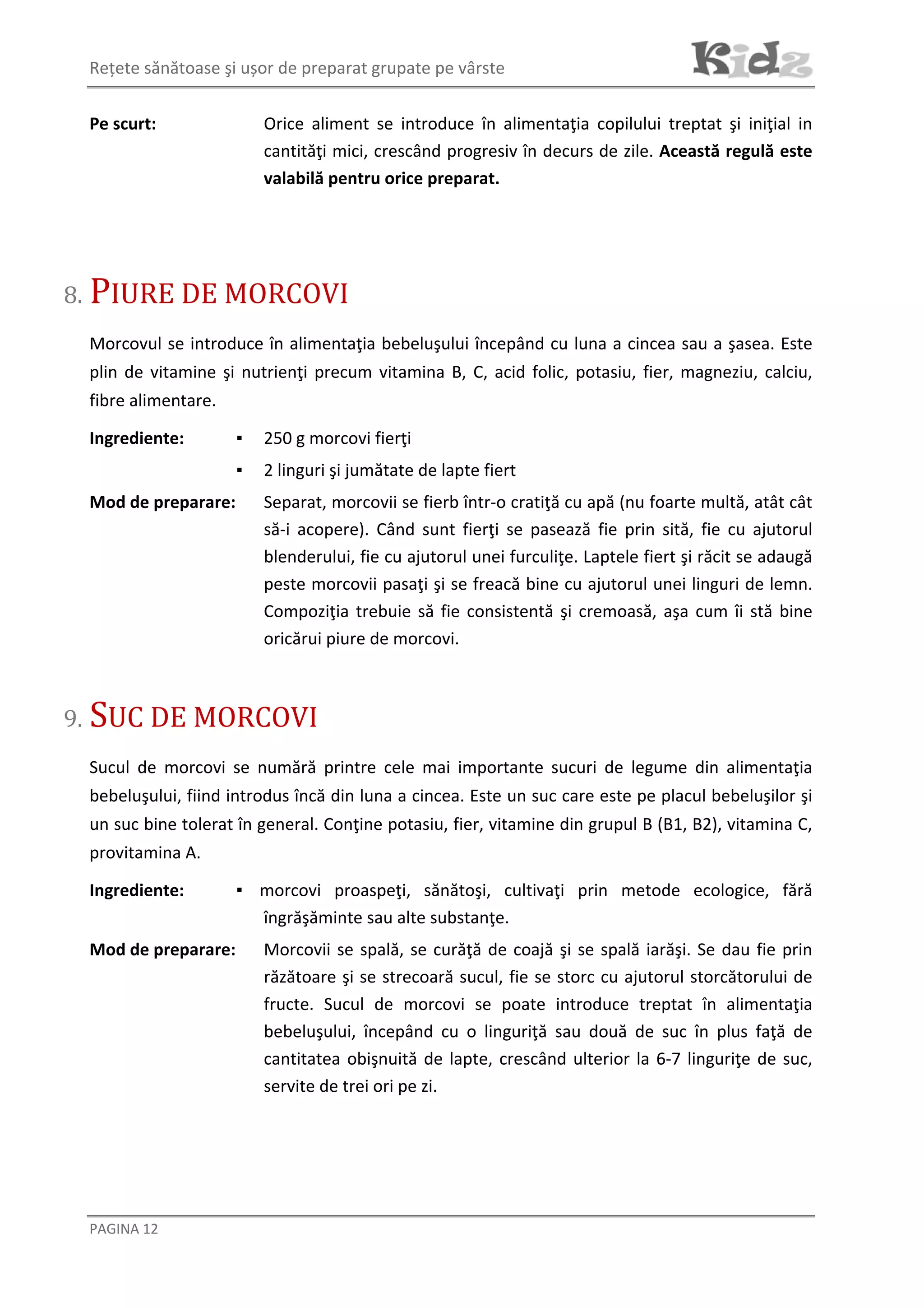 100 de retete pt bebelusi retete sanatoase si usor de preparat grupate ...