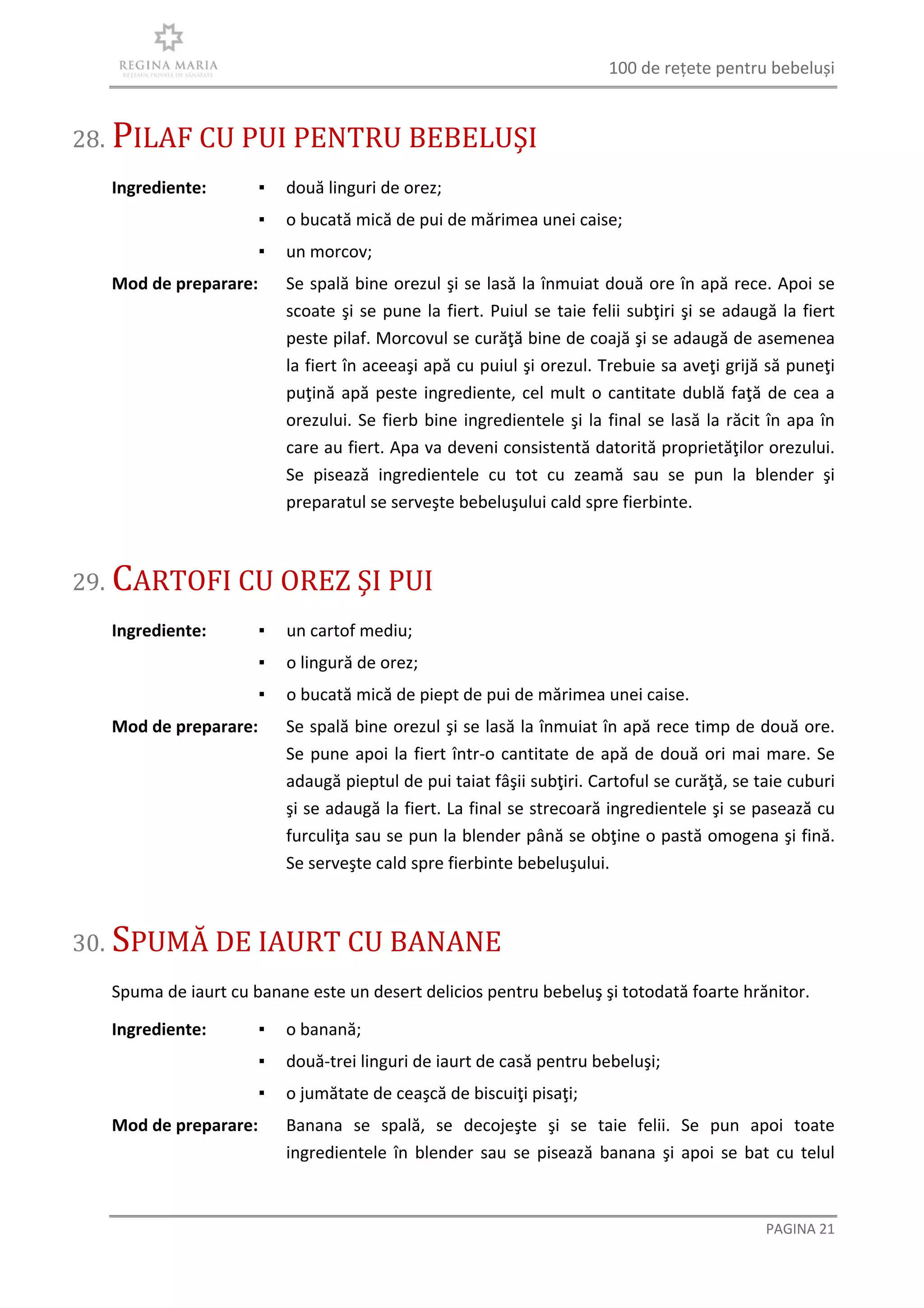 100 de retete pt bebelusi retete sanatoase si usor de preparat grupate pe varste - kidz si ...