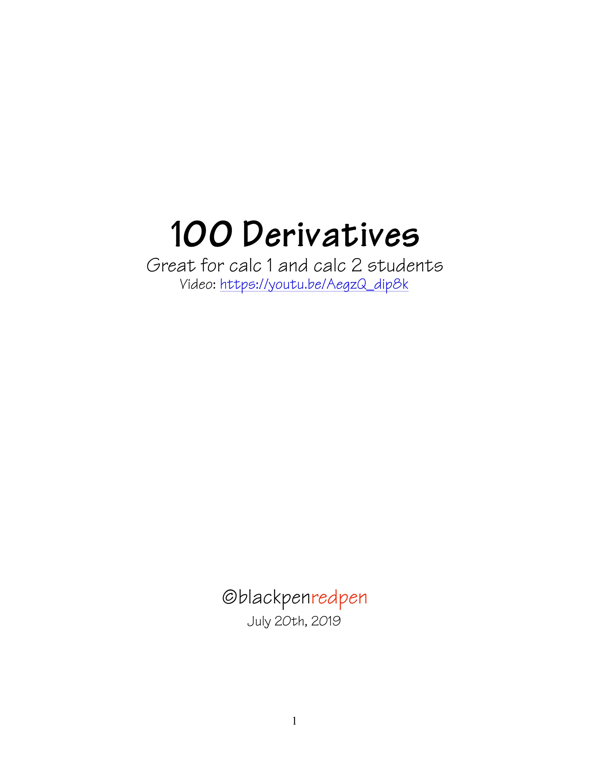 100 Derivatives.pdf
