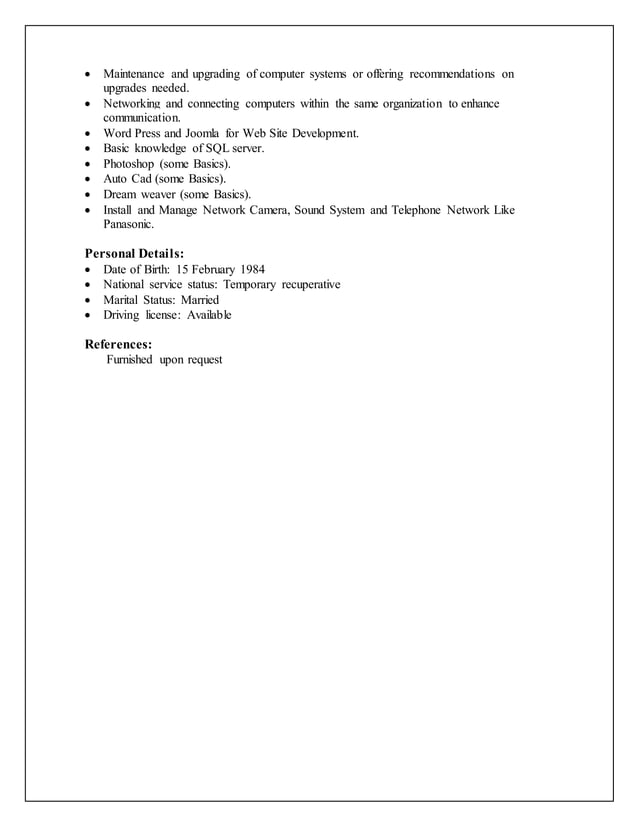 Mohamed Kamal CV | PDF