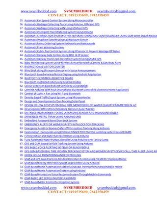 100+ embedded systems projects for engineering students | DOCX