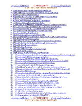 100+ embedded systems projects for engineering students | DOCX