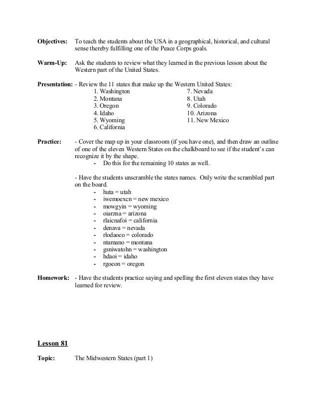 100 Lesson Plans (Parts of Speech)