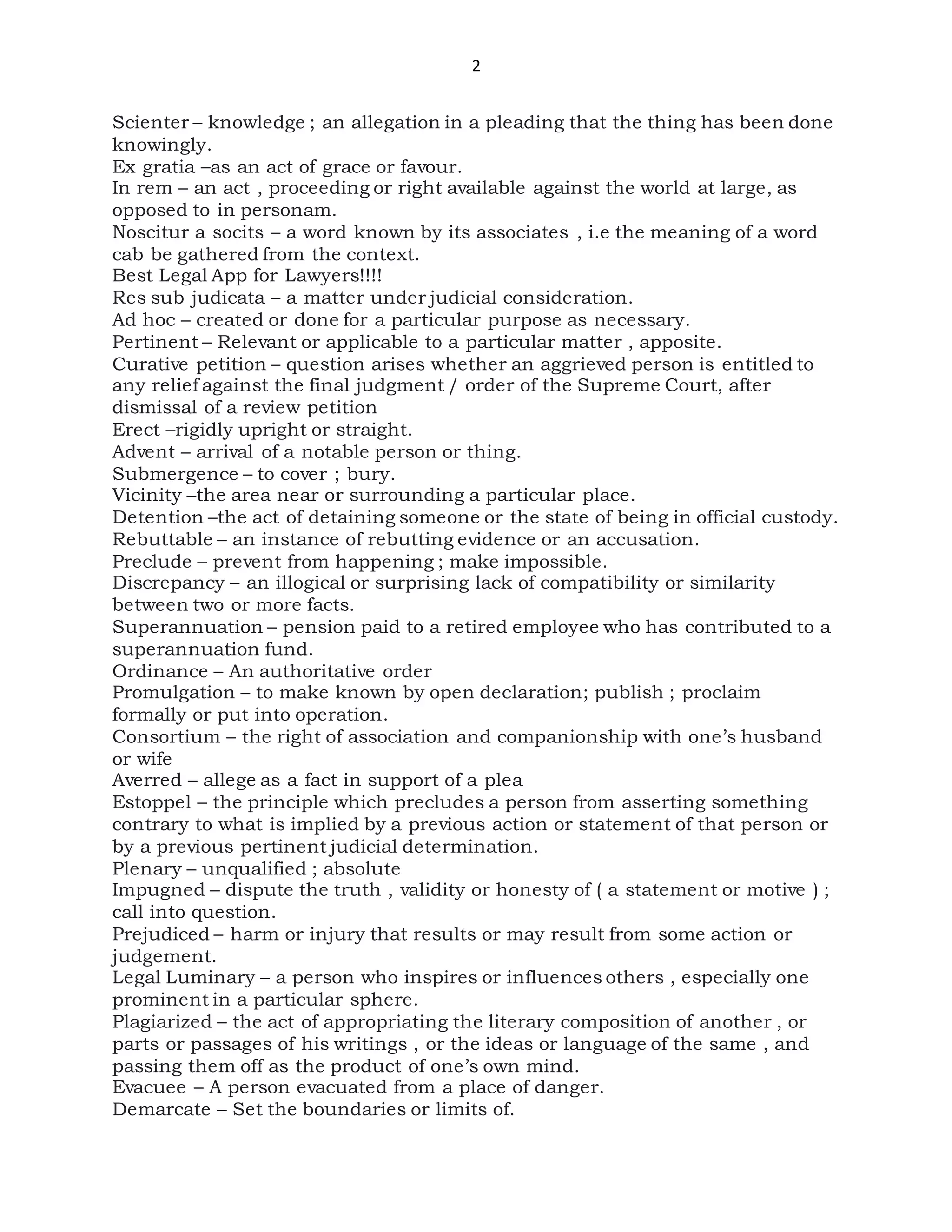 100 essential legal words | DOCX