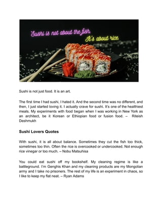 100 Famous Sushi Lover Quotes _ Quotes about Sushi Lovers.pdf