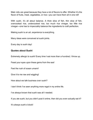 100 Famous Sushi Lover Quotes _ Quotes about Sushi Lovers.pdf