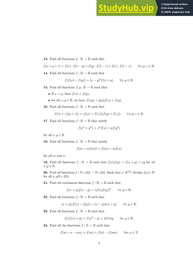 100 Functional Equations Problems With Solutions Pdf