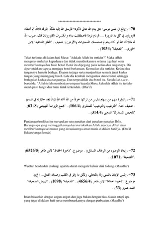 100 hadis dha'if & palsu yang masyhur di kalangan masyarakat | PDF