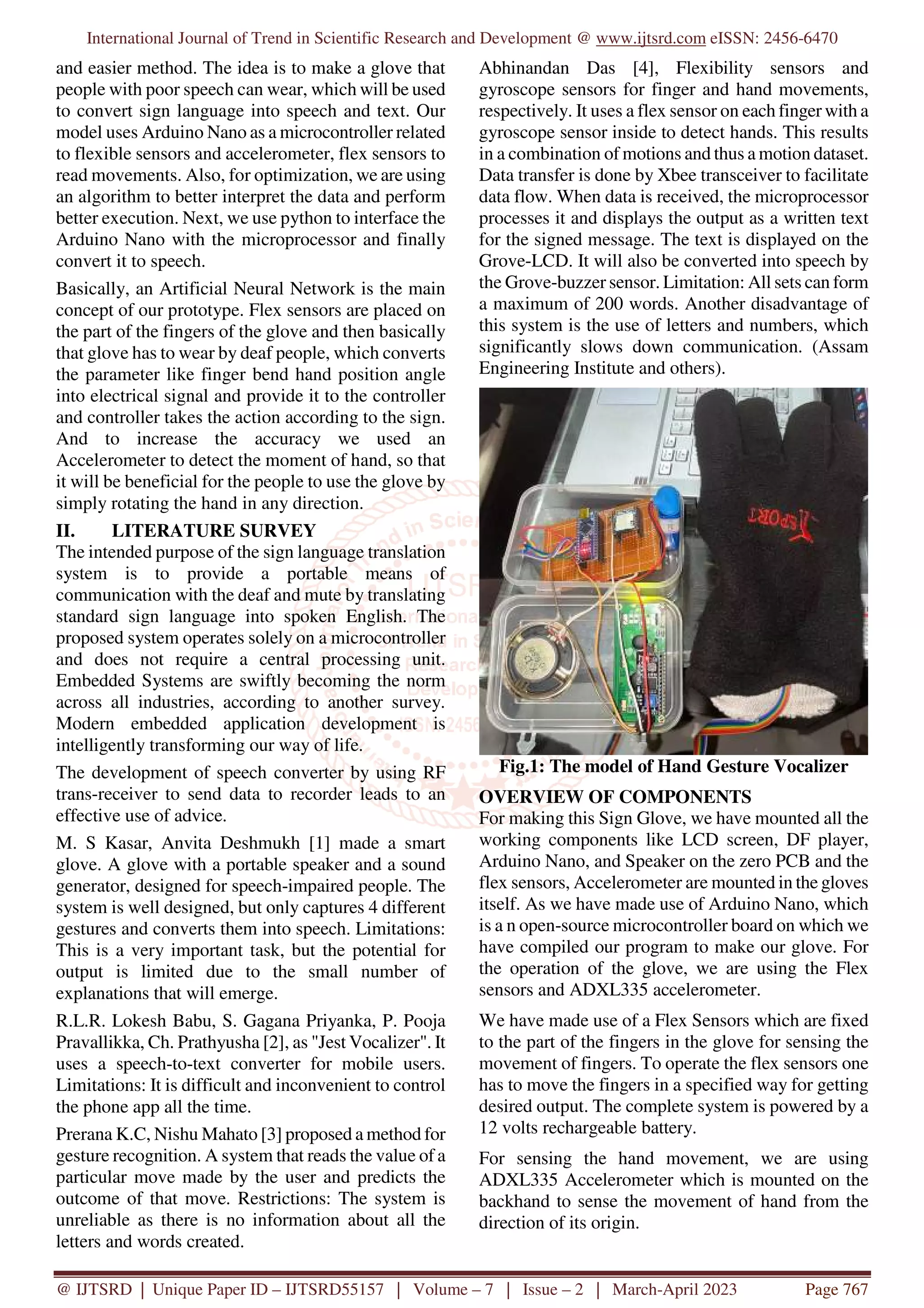 Hand Gesture Vocalizer | PDF