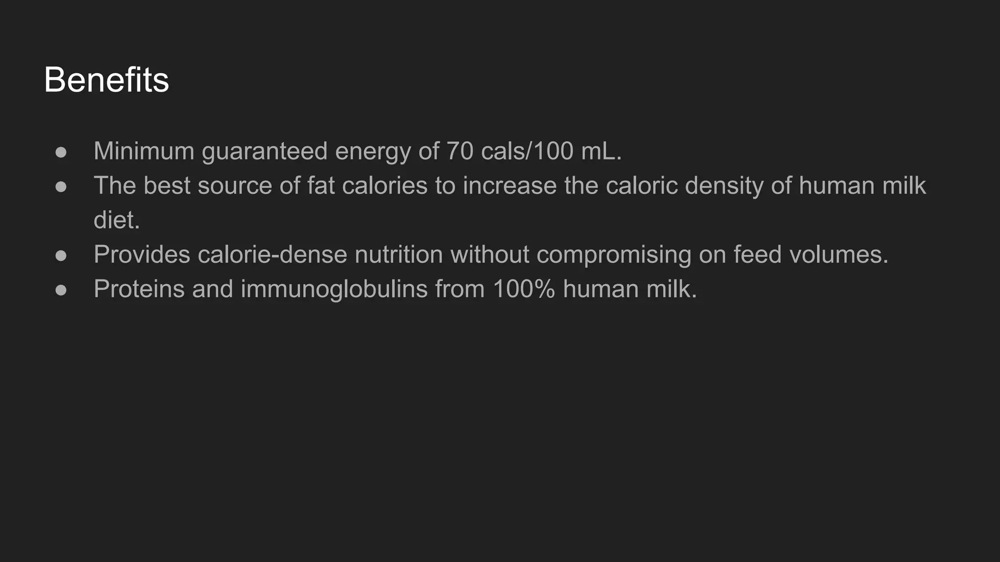 100% human milk diet | PPT