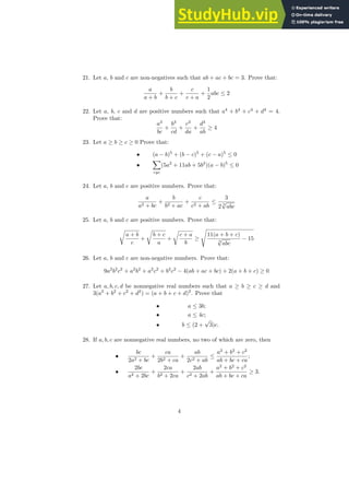 100 Inequalities Problems | PDF