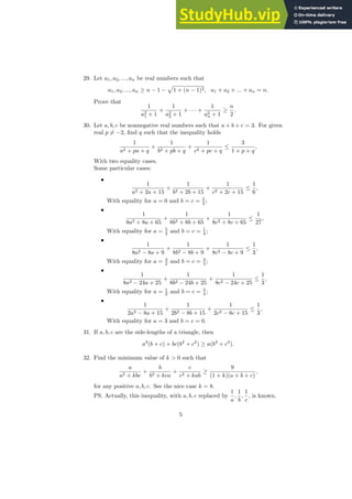 100 Inequalities Problems | PDF