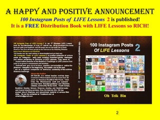 100 Instagram Posts of LIFE lessons 2 ...Introduction | PPT