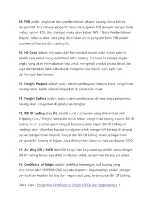 100 istilah dalam ekspor impor yang wajib diketahui | DOCX