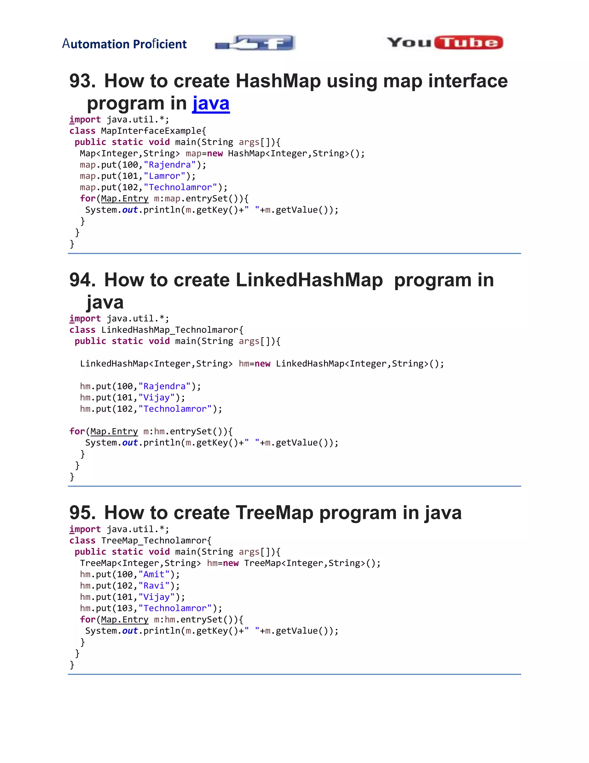 100 JAVA Programs-1.pdf | Programming Languages | Computing