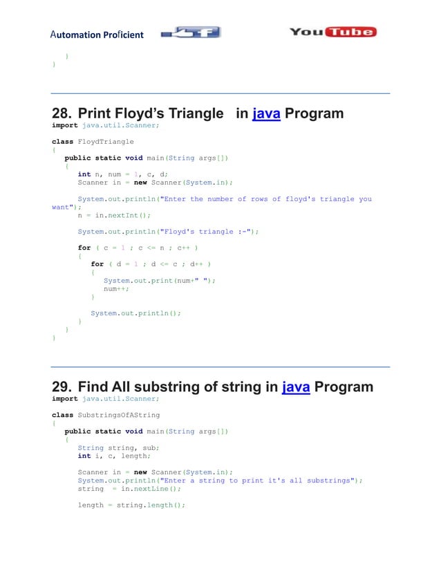100 JAVA Programs-1.pdf | Programming Languages | Computing