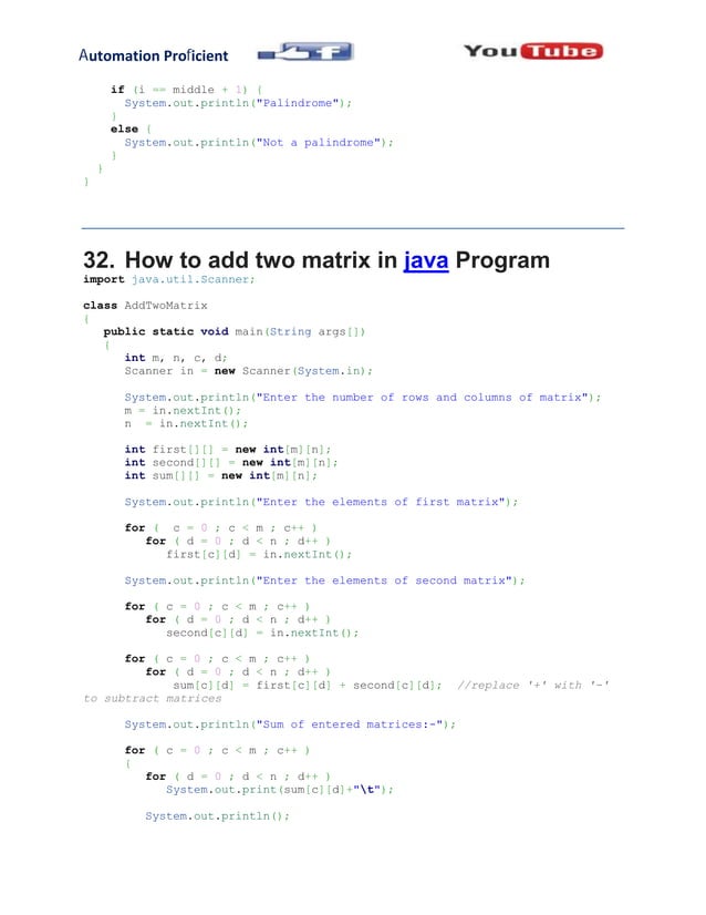100 JAVA Programs-1.pdf | Programming Languages | Computing