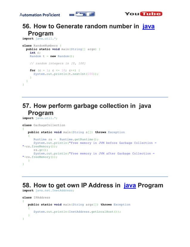 100 JAVA Programs-1.pdf | Programming Languages | Computing