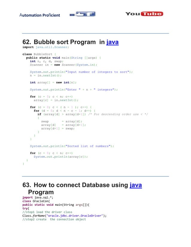 100 JAVA Programs-1.pdf | Programming Languages | Computing
