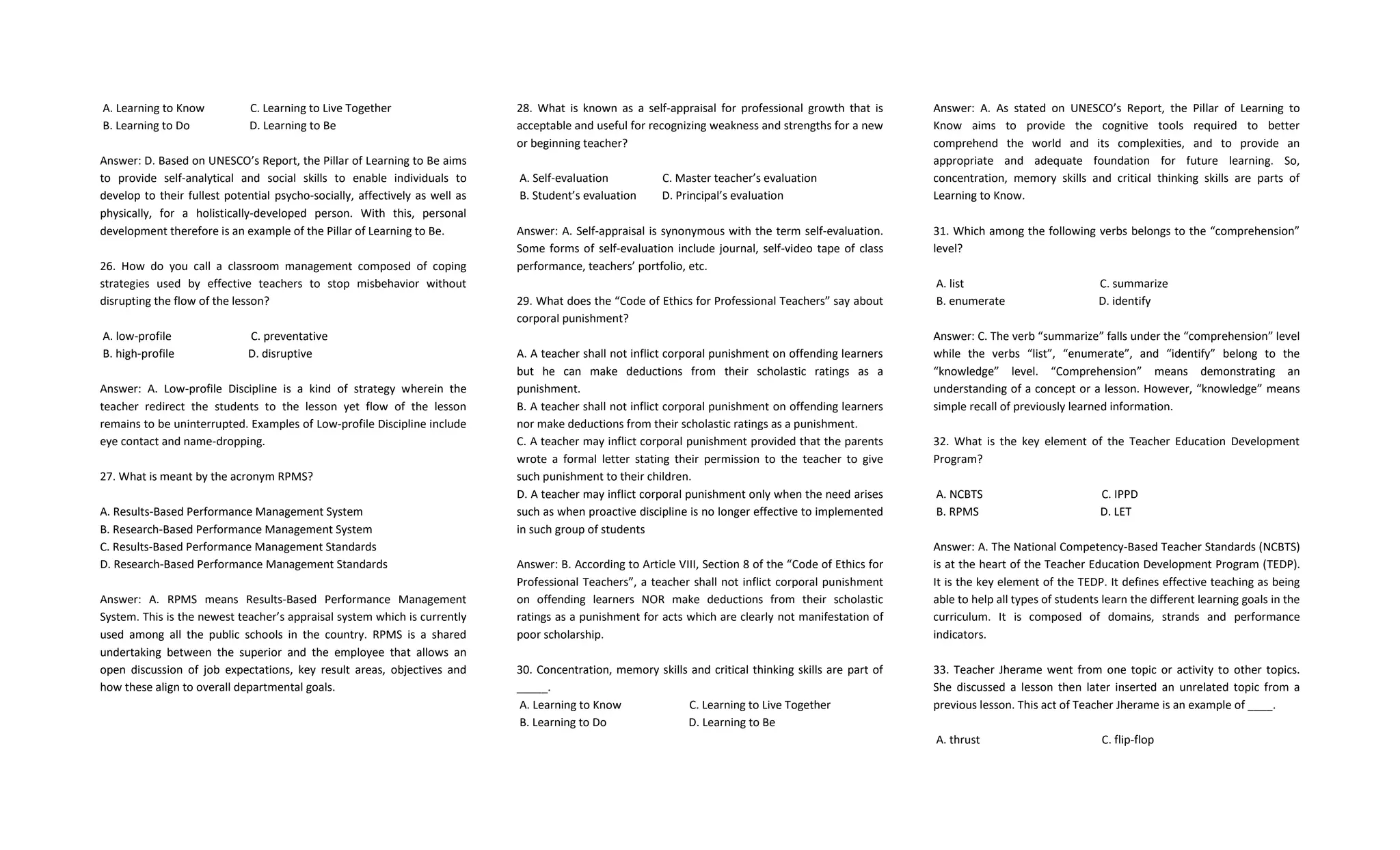 100 LET QUESTIONS WITH ANSWER AND RATIONALIZATION.docx