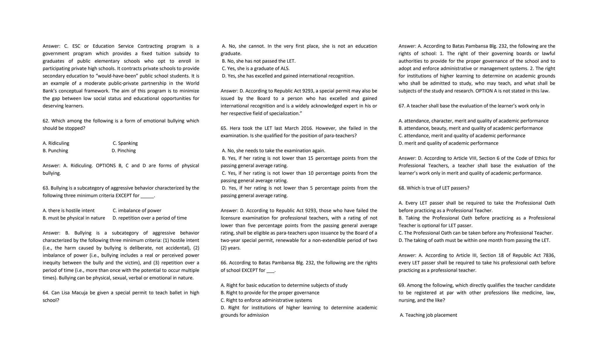 100 LET QUESTIONS WITH ANSWER AND RATIONALIZATION.docx