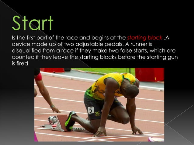 100 meters race | PPTX | Track and Field | Sports