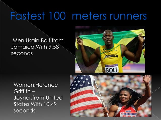 100 meters race | PPTX | Track and Field | Sports