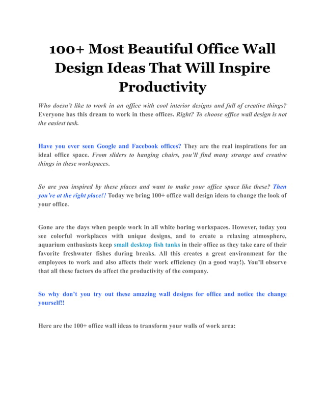 100+ most beautiful office wall design ideas that will inspire ...