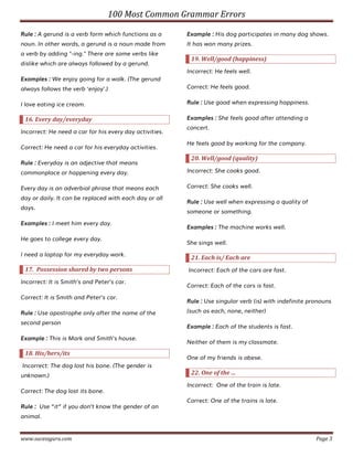 100 most common grammar errors | PDF