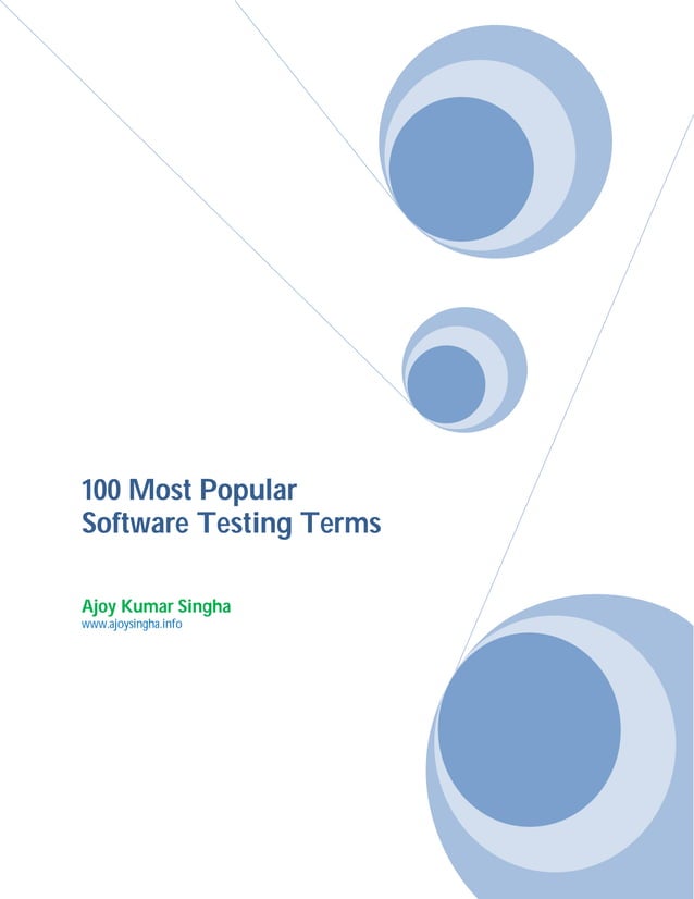 100 most popular software testing terms | PDF