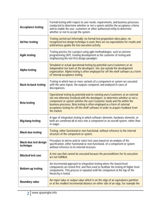 100 most popular software testing terms | PDF