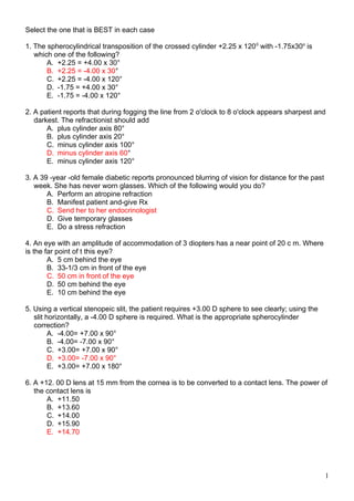 100 Multiple Choice Questions (MCQS) Optics & refraction.doc