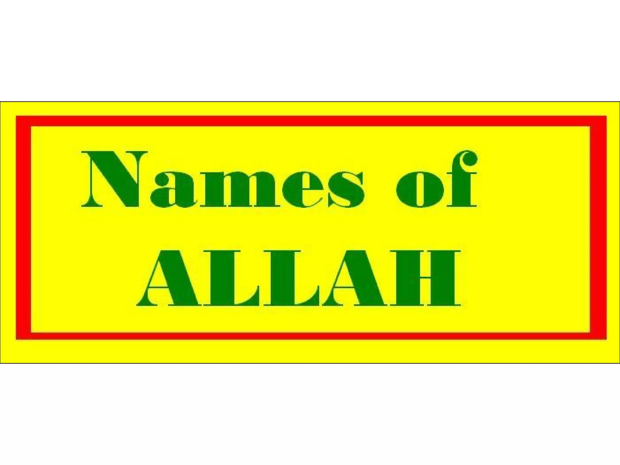100 Names Of Allah | PPS | Islam | Religion & Spirituality