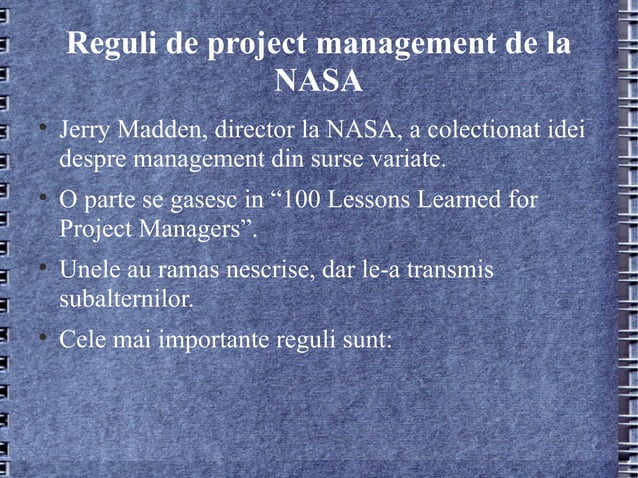 100 NASA rules for project management | PPT