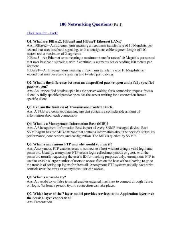 100 networking question1
