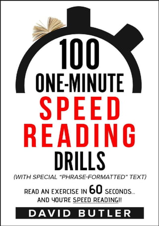100 one minute speed reading drills by david butler dowload pdf free | PDF