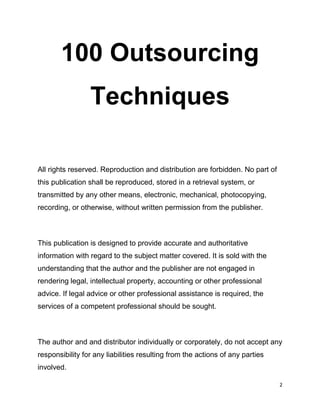 100 outsourcing techniques | PDF | Resume Writing and Advice | Job Search