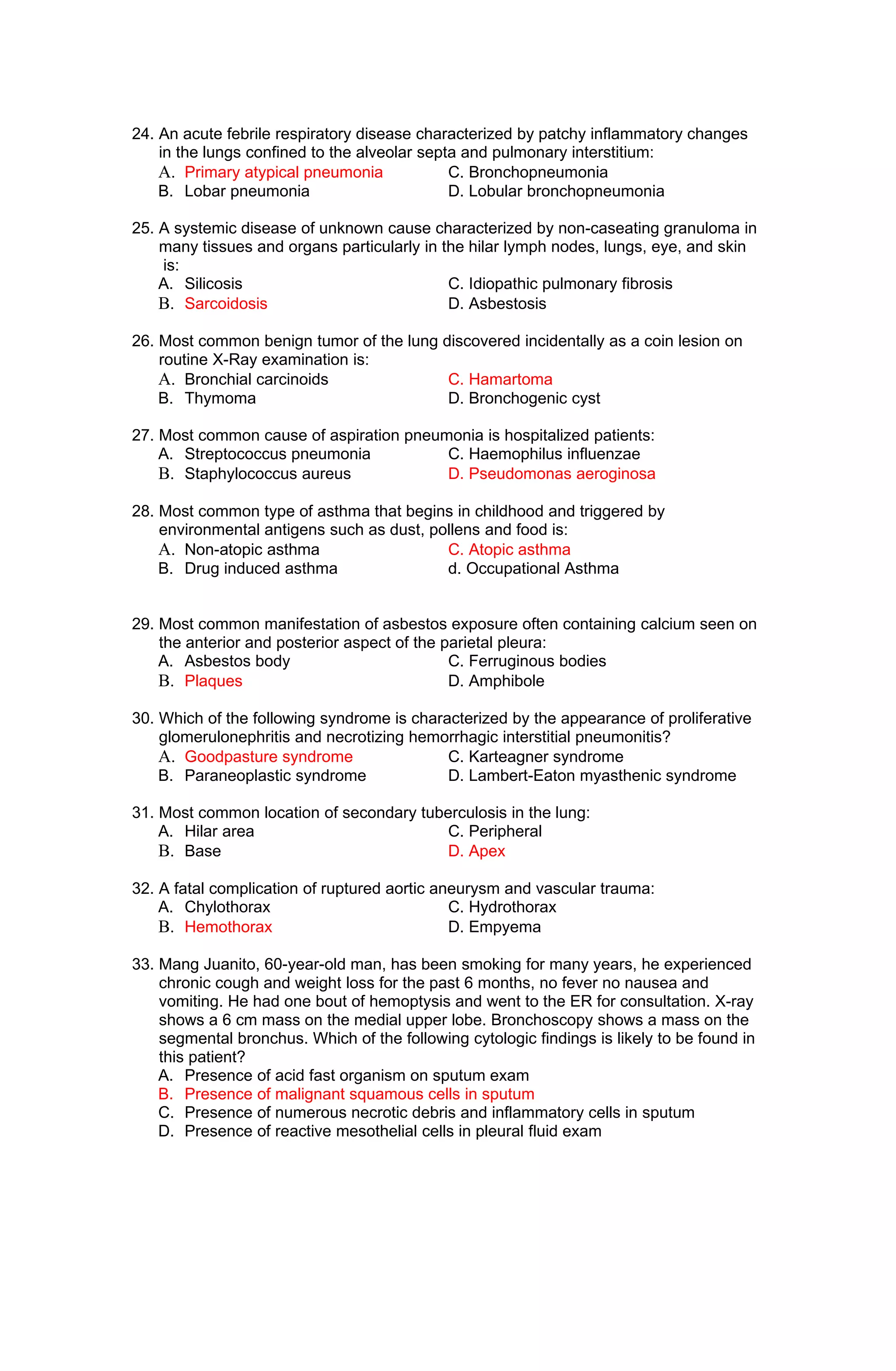 Pathology Practice Examination | DOC