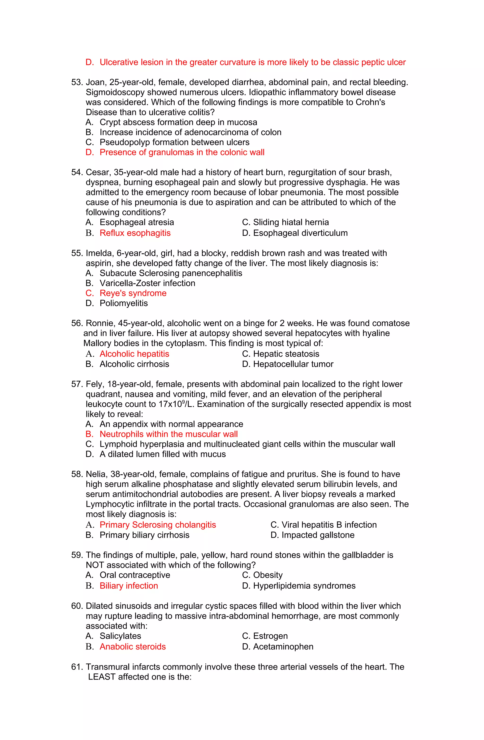 Pathology Practice Examination | DOC