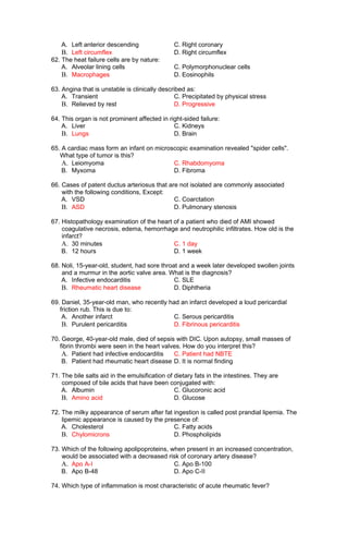 Pathology Practice Examination | DOC
