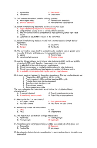 Pathology Practice Examination | DOC